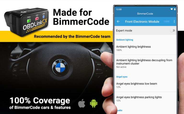 OBDLink® CX - Bluetooth 5.1 BLE OBD2 Adapter For BimmerCode